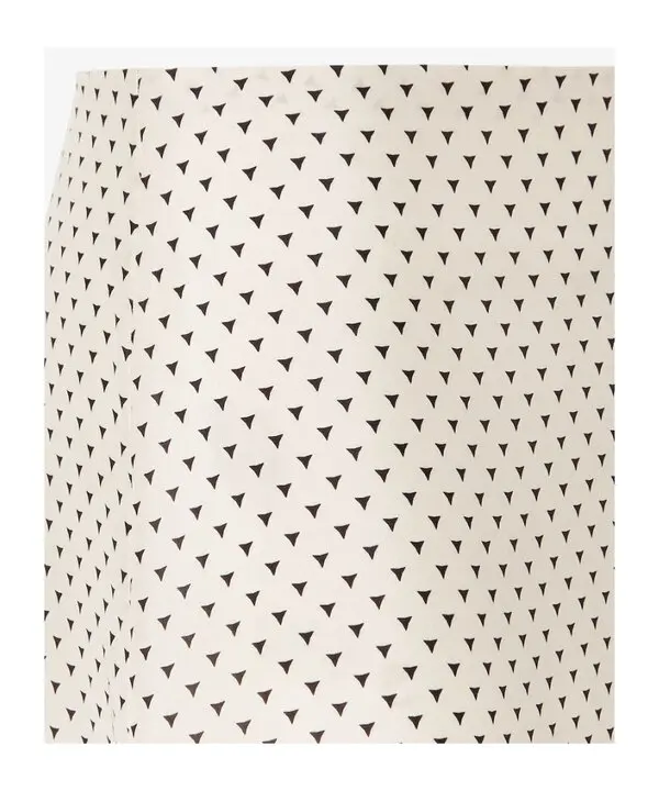 Fendi Coloured Printed Silk Skirt - Parchment