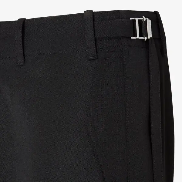 Fendi Grain De Poudre Wool Trousers