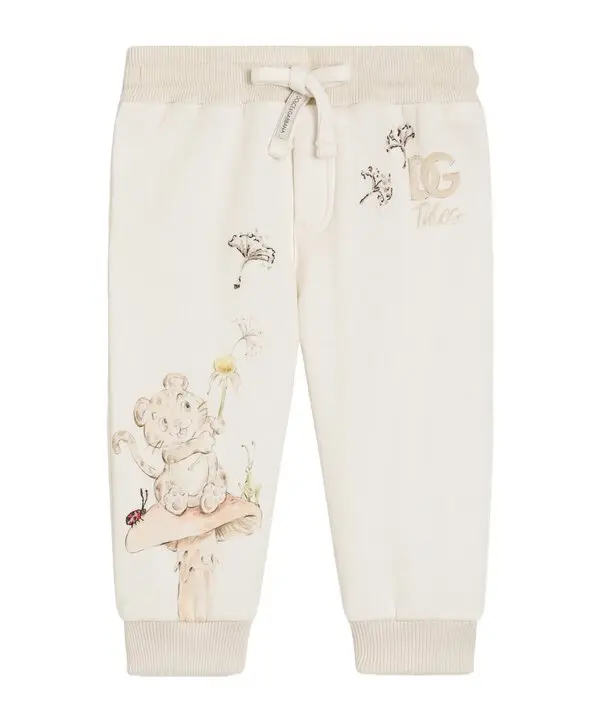 Dolce & Gabbana Fleece Trousers With Embroidery