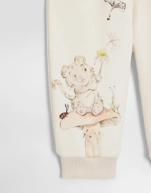 Dolce & Gabbana Fleece Trousers With Embroidery