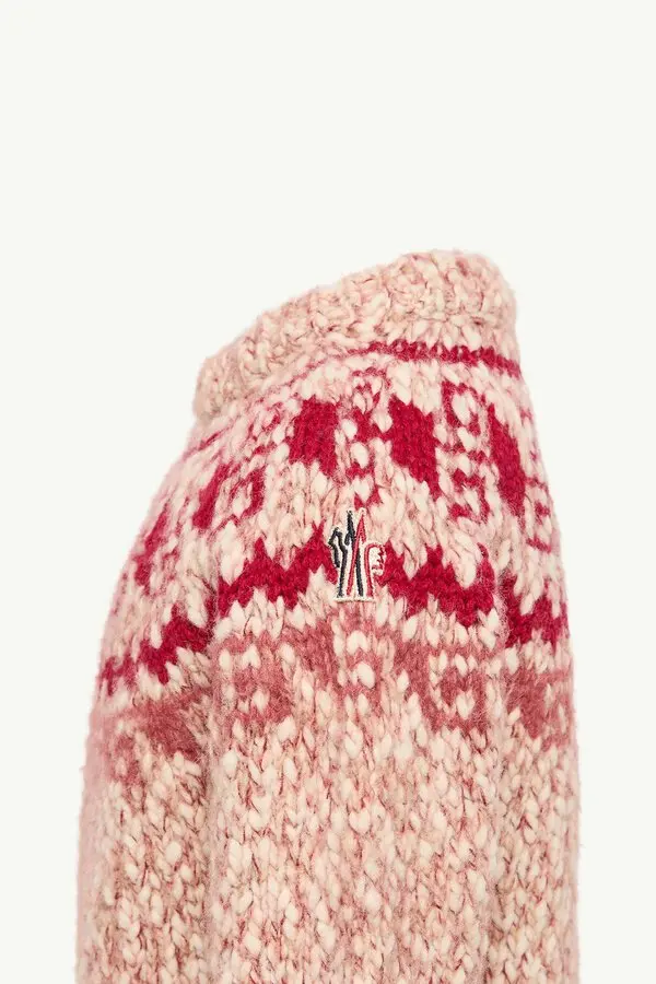 Moncler Geometric Jacquard Wool Blend Sweater