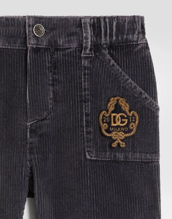 Dolce & Gabbana パッチ ベルベットパンツ