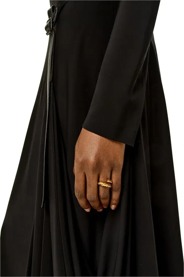 Loewe Nappa Twist Ring In Sterling Silver