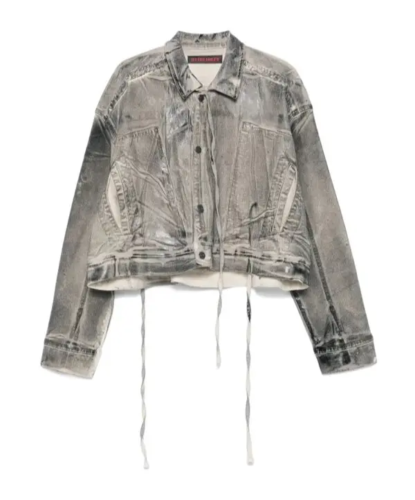 Ottolinger Layered Denim Jacket - Gray