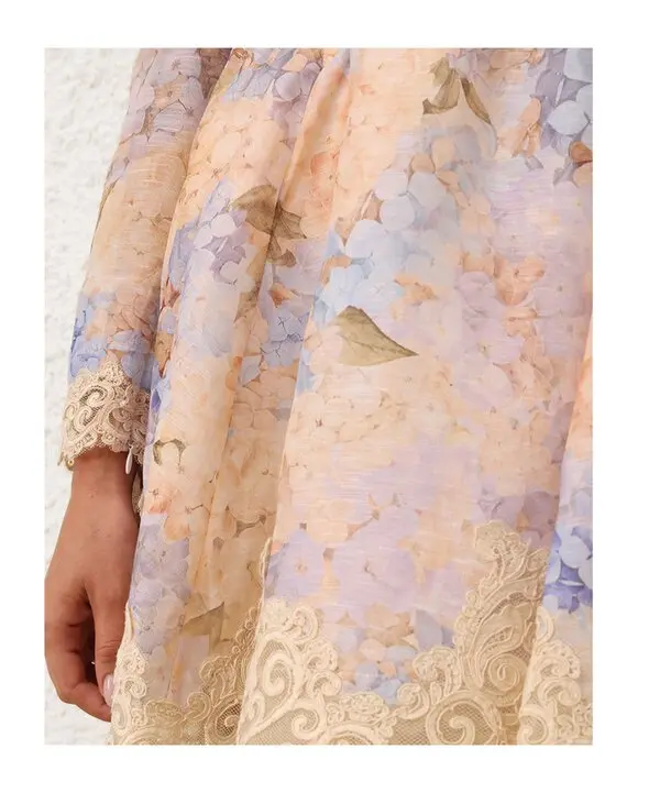 Zimmermann Valiant Panelled Mini Dress - Blue
