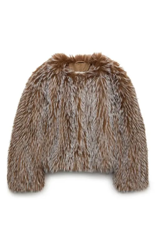 M&s Tipped Faux Fur Jacket