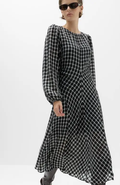 M&s Check Midi Dress