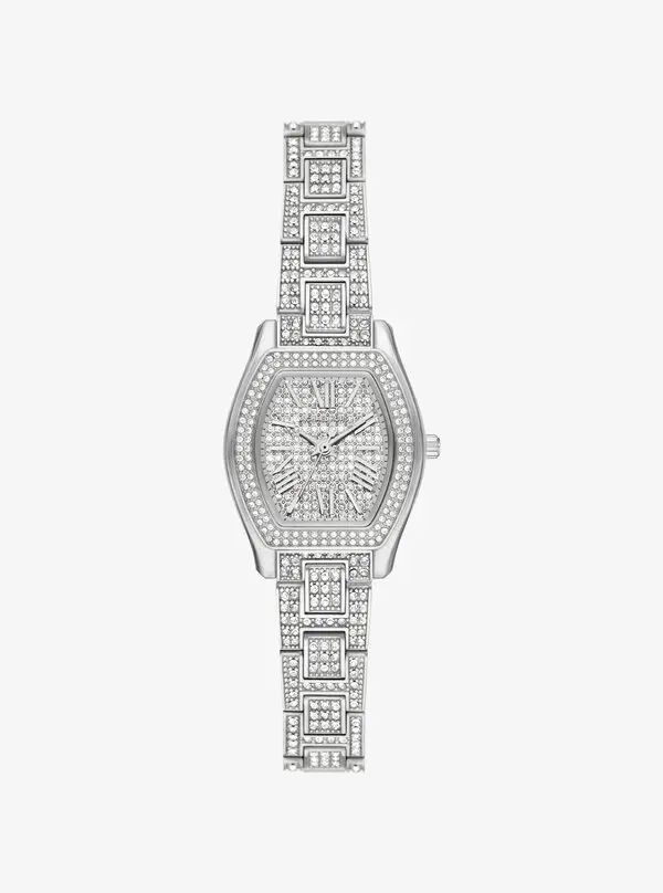 Michael Kors Petite Chelsea Pavé -tone Watch In By - Silver