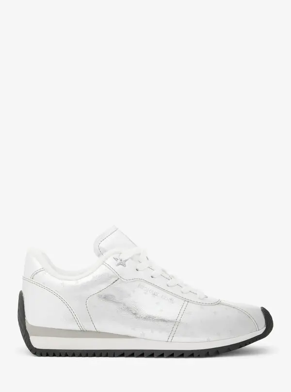 Michael Kors Rhodes Metallic Trainer In Size By