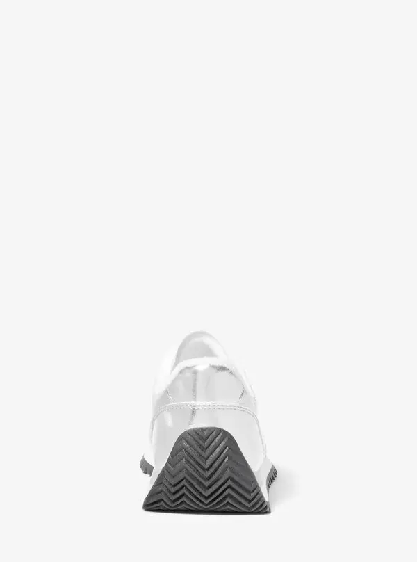 Michael Kors Rhodes Metallic Trainer In Size By