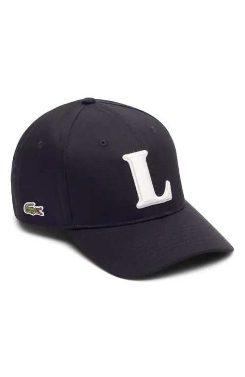 Lacoste 3d Embroidery Adjustable Baseball Cap - Black