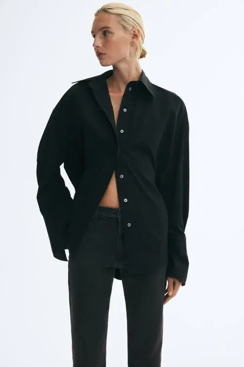 H&M Mom Regular-waist Ankle Jeans - Black
