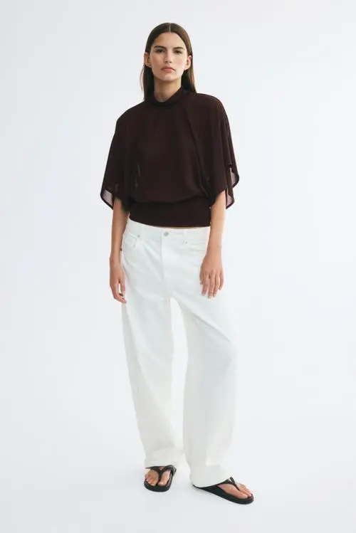 H&M Draped Cowl-back Top