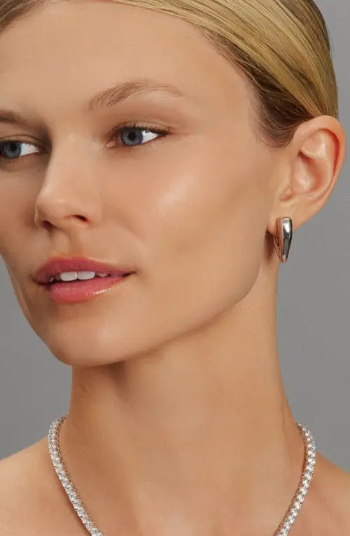 NIALAYA JEWELRY Heart Hoop Earrings - Silver