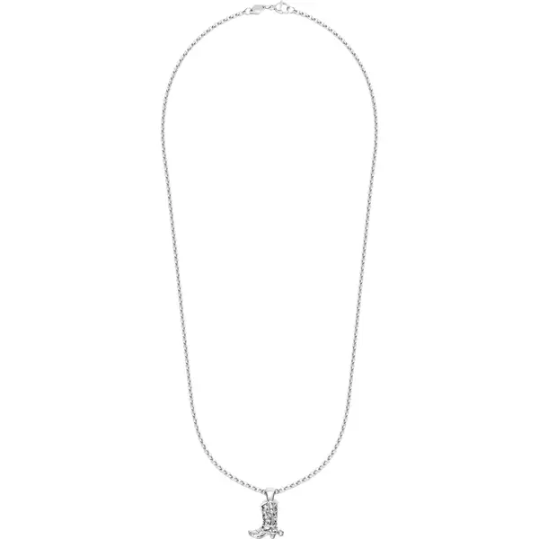 NIALAYA JEWELRY Cowboy Charm Necklace - Silver