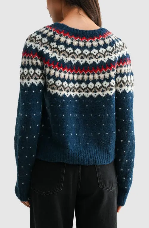 ALL IN FAVOR Fair Isle Crewneck Sweater