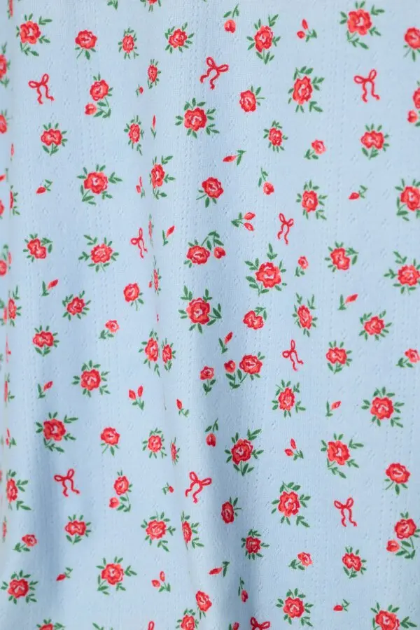 PJ Salvage Festive Florals Blue Floral Print Pajama Pants
