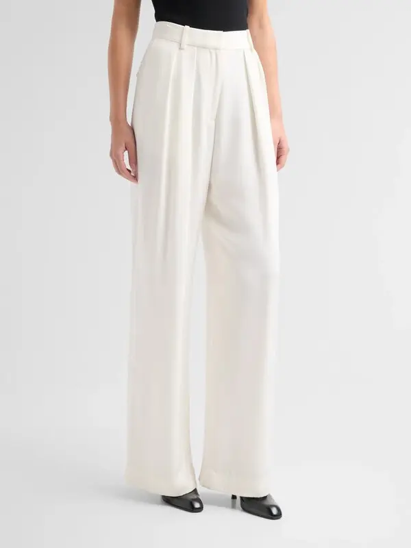 Adam Lippes Dylan Silk Pleated Wide-leg Pants
