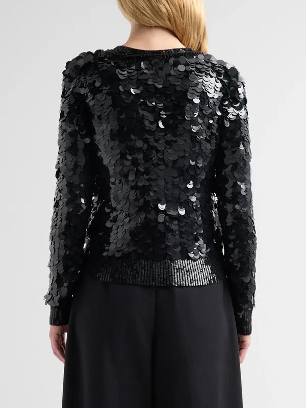 Adam Lippes Worth Sequined Cashmere Cardigan