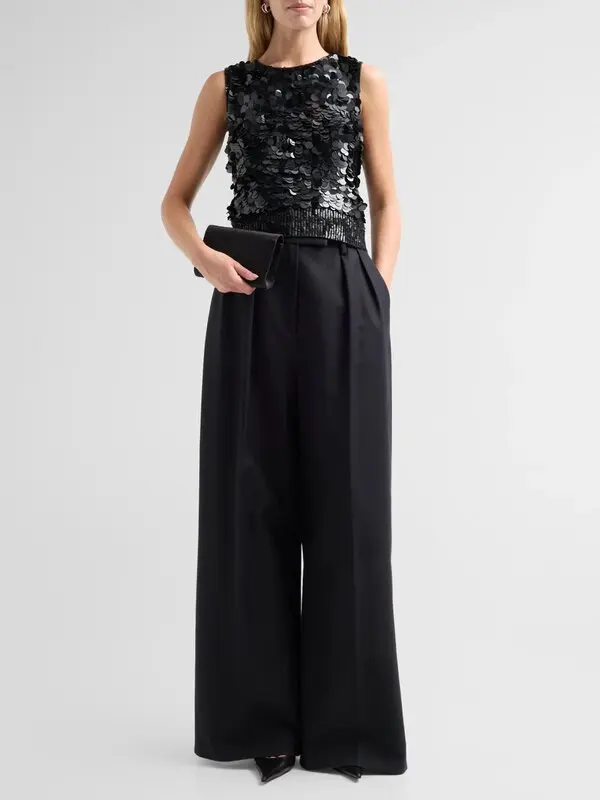 Adam Lippes Ava Sequined Cashmere Tank