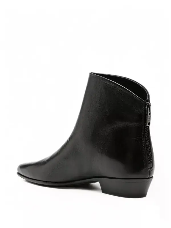 PANTANETTI Rear-zip Leather Ankle Boots