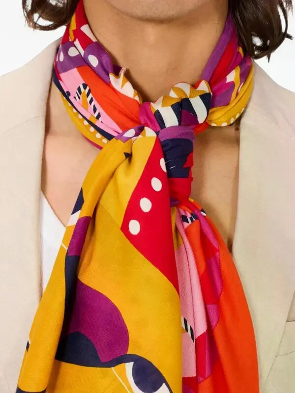 INOUI EDITIONS Rollercoster Screen-printed Scarf