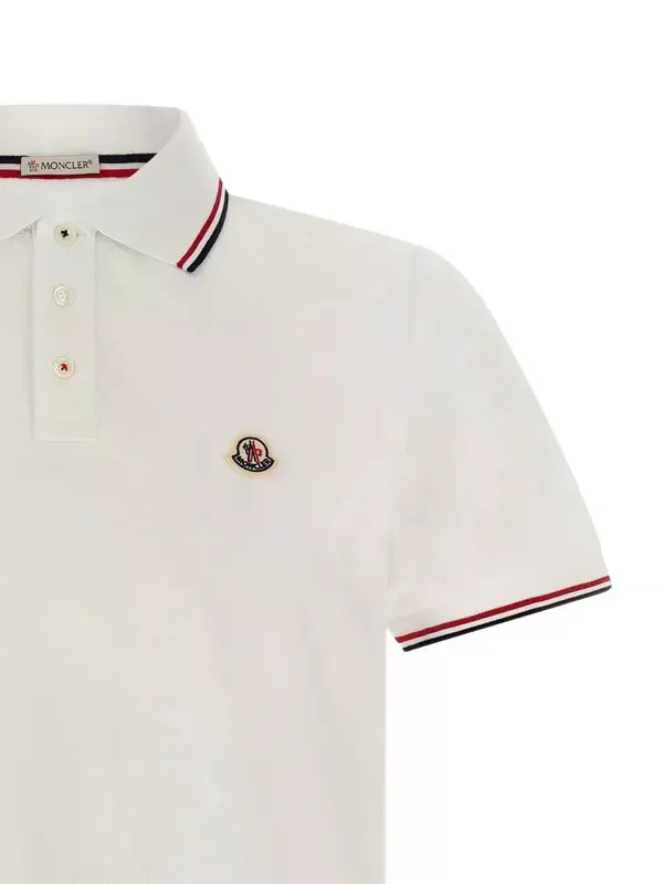 Moncler Logo-patch Tipped Polo Shirt