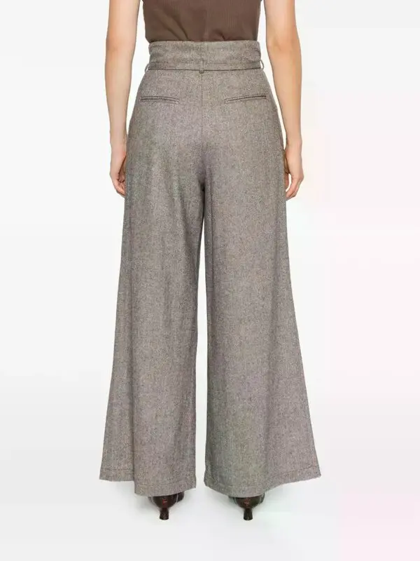 ISABELLE BLANCHE Herringbone Paperbag Trousers
