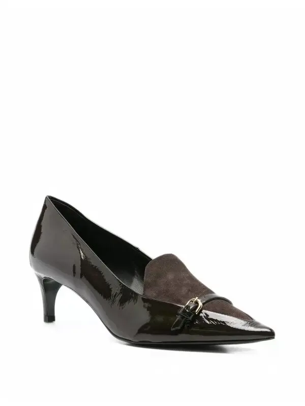 DEL CARLO Buckle-detail Patent Leather Pumps