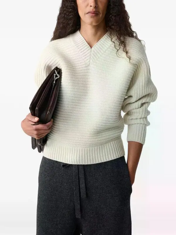 Studio Nicholson Kern Ribbed-knit V-neck Sweater