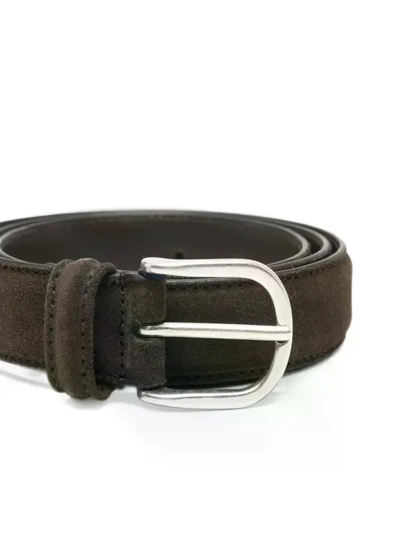 Anderson's Suede-finish Buckle-fastening Belt - Brown