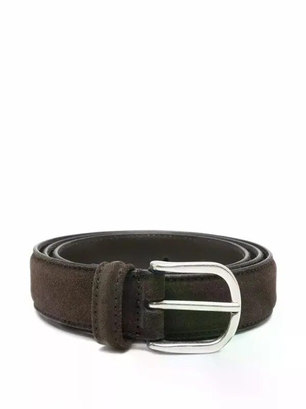 Anderson's Suede-finish Buckle-fastening Belt - Brown