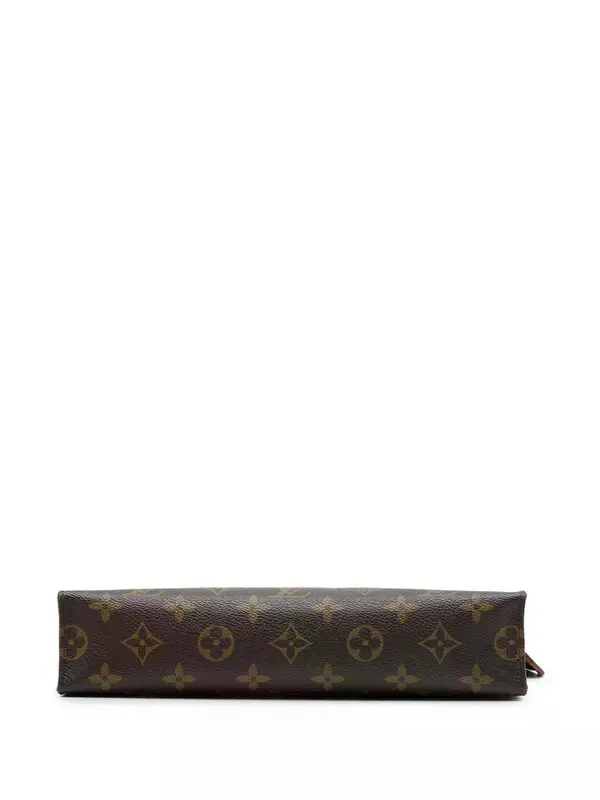 LOUIS VUITTON 2018 Limited Edition Monogram Patches And Travel Stickers Toiletry 26 Pouch Clutch Bag - Brown