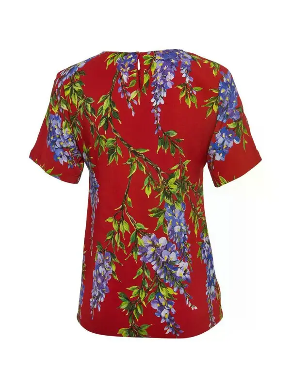 Dolce & Gabbana Floral-print Crepe Blouse