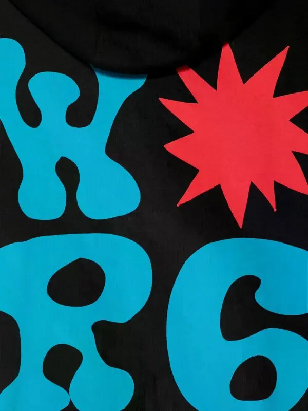 Comme Des Garçons Graphic-print Drawstring Hoodie
