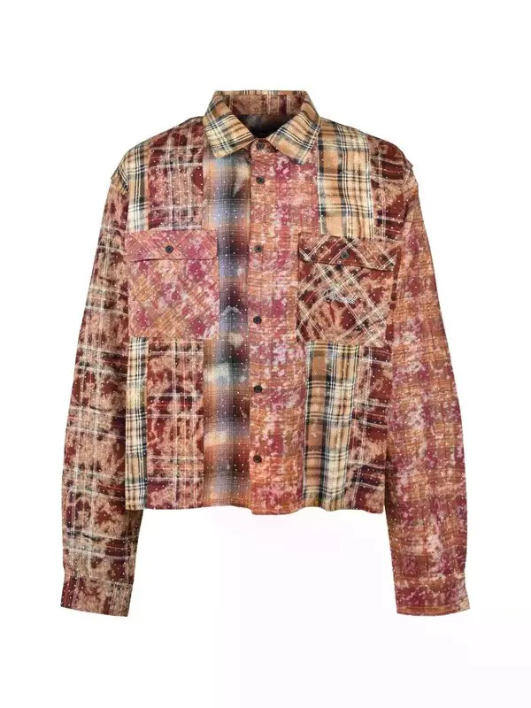 BREATH Rhinestone-embellished Patchwork Shirt