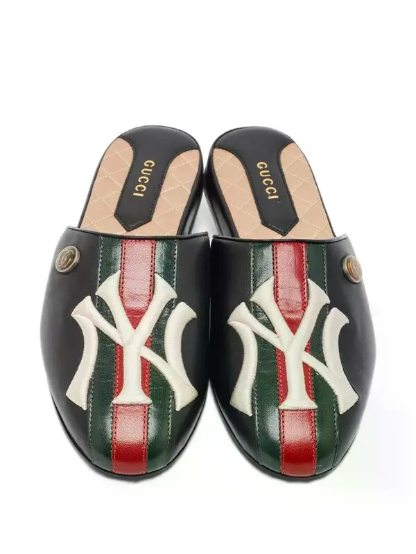 Gucci Ny Yankees Web-stripe Mules