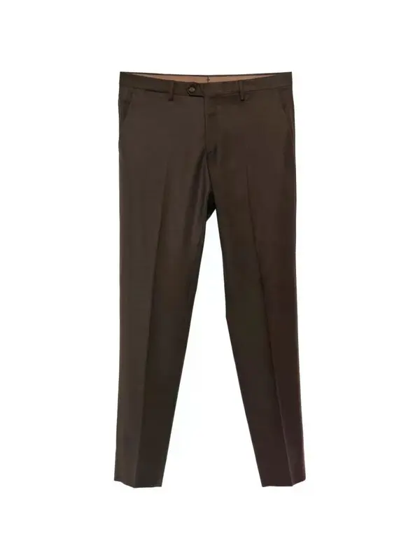 BRIGLIA 1949 Belt Loops Tailored Trousers - Brown