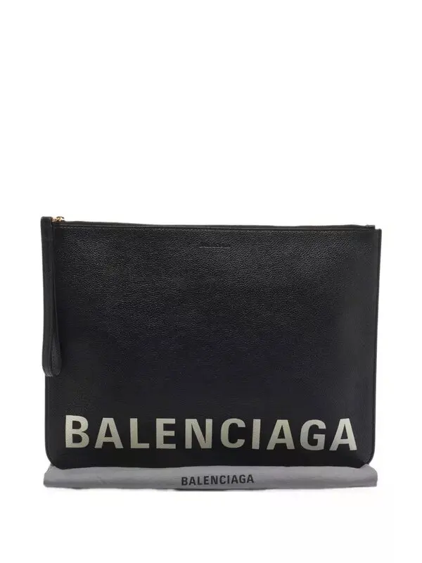 Balenciaga Logo-print Clutch Bag