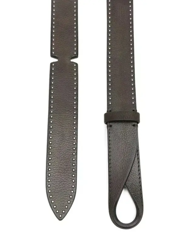 Orciani Stud-embellished Leather Belt