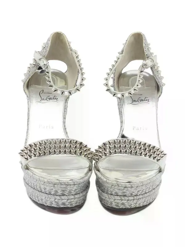 CHRISTIAN LOUBOUTIN Madmonica Spiked Wedge Sandals