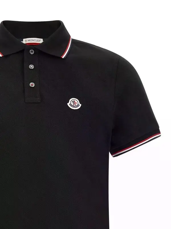Moncler Logo-patch Tipped Polo Shirt