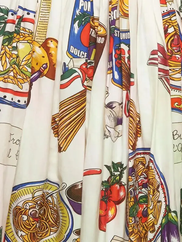 Dolce & Gabbana Printed Off-the-shoulder Midi Dress