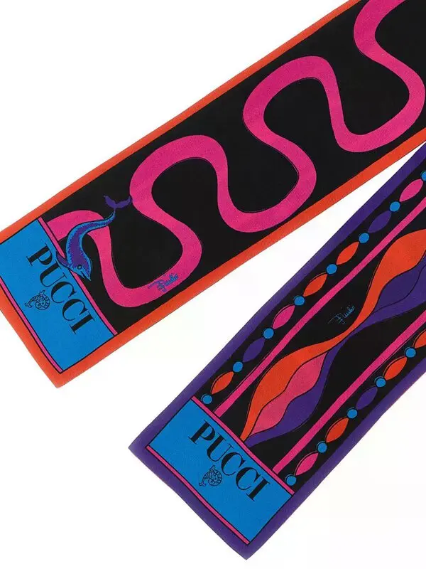 Emilio Pucci Mixed-print Silk Bandeau Scarf