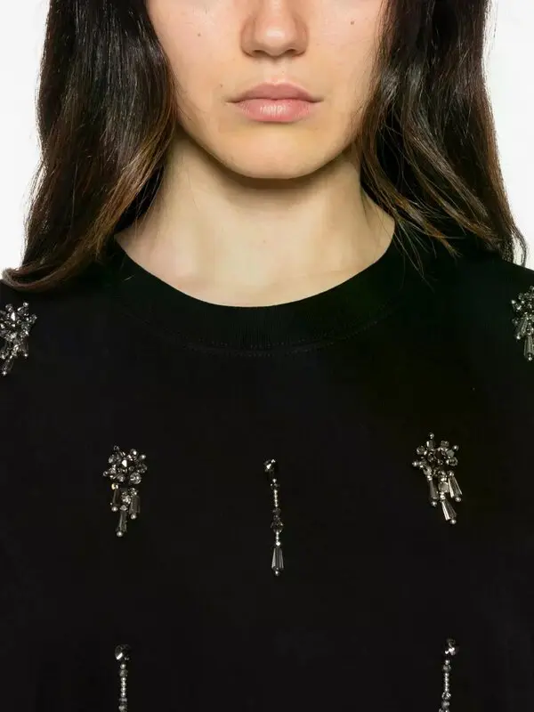 ISABELLE BLANCHE Crystal-embellished T-shirt