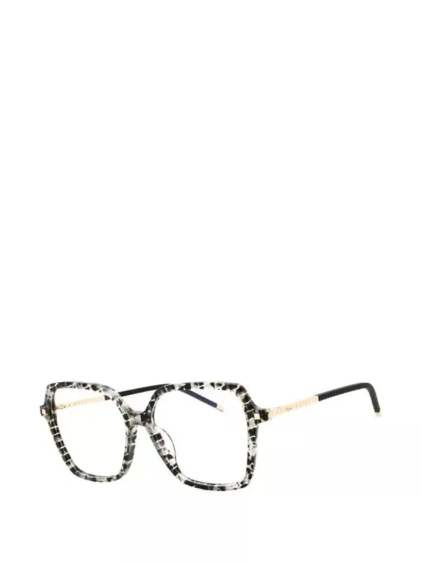 Chopard Tortoiseshell-pattern Square-frame Glasses - Grey