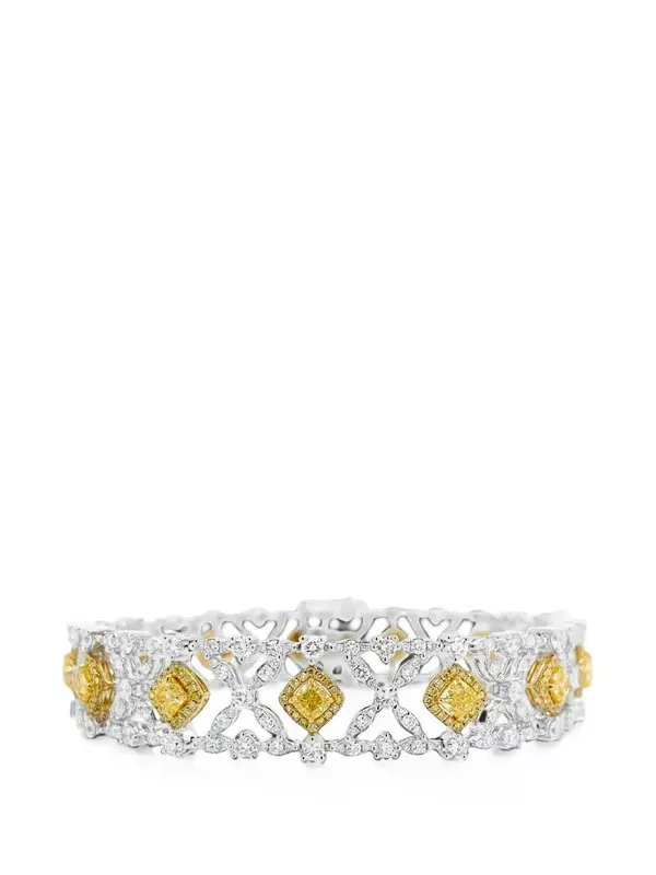 HYT JEWELRY Yellow And White Diamond Bracelet