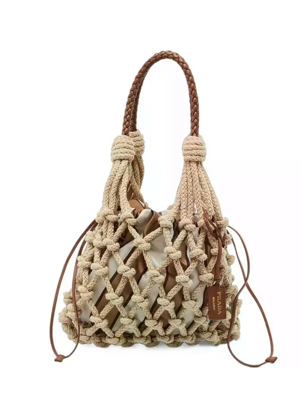 Prada Noué Cord Tote Bag - Neutrals