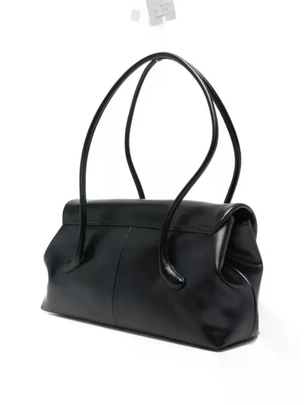 LOW CLASSIC Mini Haricot Flap Leather Tote Bag