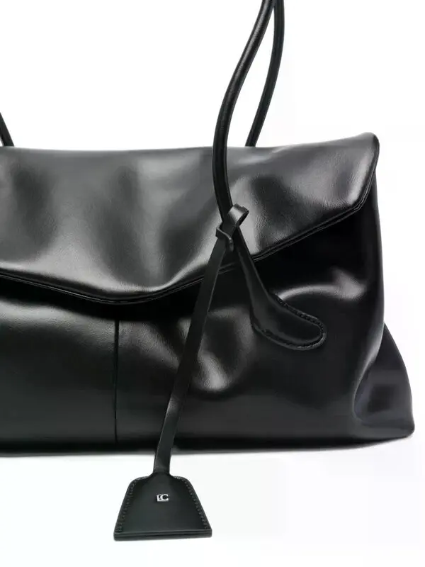 LOW CLASSIC Mini Haricot Flap Leather Tote Bag